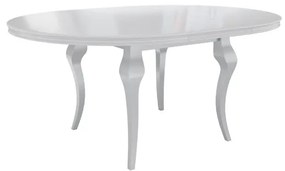 Stůl Julia FI 120 se 4 židlemi ST65 s klepadlem 10, Klepadlo: zlaté, Barva křesla: černá, Barva stolu: bíly lesk, Potah: Magic Velvet 2258