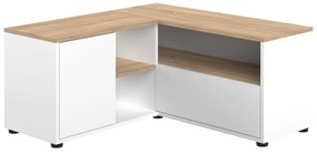 TV stolek v dekoru dubu v bílo-přírodní barvě 90x45 cm Angle – TemaHome