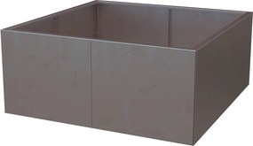 Vyvýšený cortenový zahradní záhon BestBerg BBGR-430CT / 430 l / 100 x 100 x 43 cm / corten
