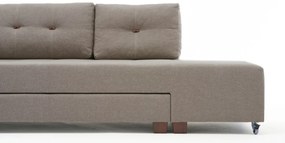 Hanah Home Rozkládací rohová pohovka MANAMA béžová levý roh 825BLC2543