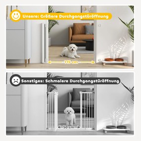 Bezpečnostní branka do dveří PawHut pro psy, bezpečnostní zábrana, výsuvná, 115Lx82,5Hcm| Aosom
