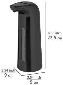 Černý automatický plastový dávkovač mýdla 0.4 l Larino - Wenko