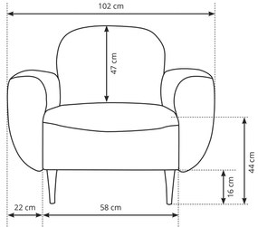 Křeslo BOHO Vyberte barvu látky: element 16