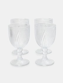 Sinsay - Skleničky z reliéfního skla 4 ks - clear