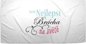 Sablio Ručník Ten nejlepší brácha na světě - 70x140 cm
