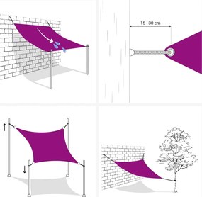 vidaXL Stínící plachta oxfordská látka obdélníková 4 x 7 m [135108] Barva: taupe