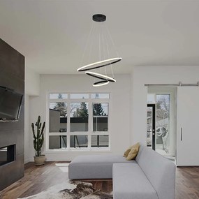 LED Solution Černé závěsné LED svítidlo kulaté 60cm 32W 8017