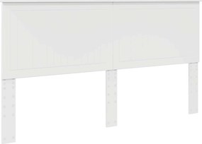 Rám postele s čelo Bílá 180 x 200 cm Masivní borové dřevo 3410974