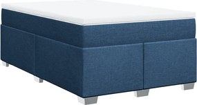 Box spring postel s matrací modrá 120x200 cm textil 3285129