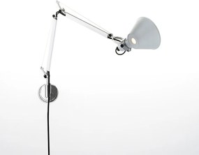 Artemide A010300+A025150 Tolomeo Micro Parete LED, designové nástěnné svítidlo se stmívačem, 8W LED 3000K, hliník, max. 74cm