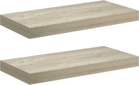 Plovoucí nástěnné police 2 ks dub 50 x 23,5 x 3,8 cm MDF 323872