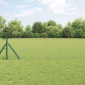 Euro plotové kotvení 50 x 0,4 m Ocel potažená PVC Zelená 3350359