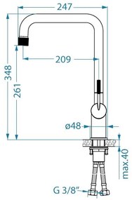 ALVEUS 1150764 - Dřezová baterie FLORA 34,8 cm bronz