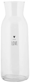 Skleněná karafa se srdíčkem Lovely Day - Ø 9*25 cm / 1000 ml