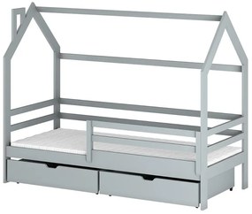Posteľ Domček Lila 90x200 grey