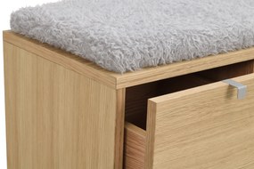 Rowico hnědá lavice s úložným prostorem CONFETTI a šedým sedákem 70 cm 103754