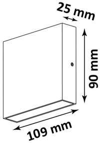 LED Venkovní nástěnné svítidlo CHICAGO 2xLED/3,25W/230V IP44