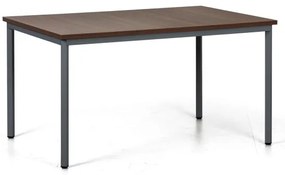 Jídelní stůl TRIVIA, tmavě šedá konstrukce, 1600 x 800 mm, ořech