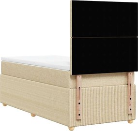 Box spring postel s matrací krémová 100 x 200 cm textil 3291965