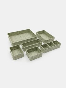Sinsay - Sada úložných krabiček 6 pack - zelená