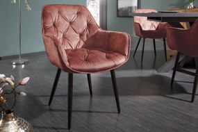 Designová židle Garold hnědý samet