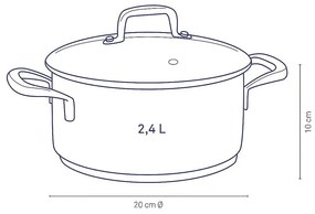 Hrnec z nerezové oceli s pokličkou Kela Flavoria, ø 20 cm