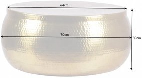 Invicta Konferenční stolek ORIENT 70cm zlatý 40231