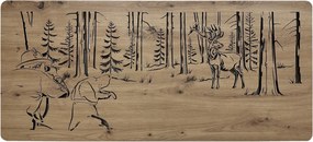 Li-Go "Jelen a myslivec" světelný obraz 230V 110x50 cm provedení povrchu: jedle