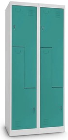 Rauman Kovová šatní skříň Z 80 x 50 x 180 cm, cylindrický zámek - zelená
