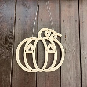 ECOprint ozdoba dýně 30 cm bílá, 3D tisk, plast, venkovní