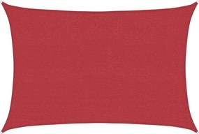 Stínící plachta 160 g/m² červená 4 x 5 m HDPE 311628