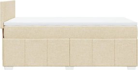 Box spring postel s matrací krémová 100 x 200 cm textil 3289277