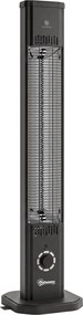 Outsunny Infračervený topný těleso 2000W z uhlíkových vláken stojací topení s dálkovým ovládáním, 8 úrovní topení, ochranný kryt, časovač, ochrana pr…