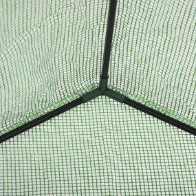 Outsunny polytunelový skleník Walk-in zahradní přístřešek se 6 policemi, skleník pro rostliny, s rolovacím vchodem, zelený| Aosom