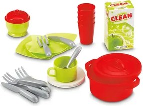 ECOIFFIER Sada dětského nádobí s odkapávačem / 42 ks / plast / od 18 m