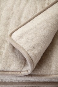 Wooline Vlněná Merino deka krémově béžová 220x200 cm, australské merino