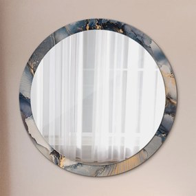 Kulaté dekorativní zrcadlo Abstraktní tekutina fi 100 cm