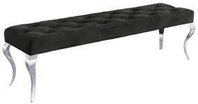Designová lavice Rococo, 170 cm, černá