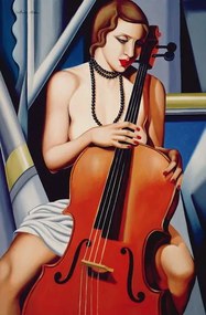 Abel, Catherine - Obrazová reprodukce Woman with Cello, (26.7 x 40 cm)