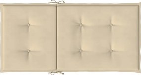 Podušky na židli nízké opěradlo 6 ks béžové 100x50x3 cm oxford 314134