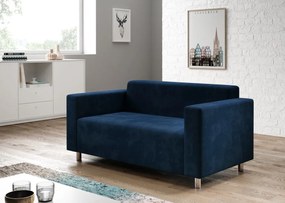 Casarredo - Komfort nábytek Dvoumístná pohovka HALLE látka Kronos 09, modrá
