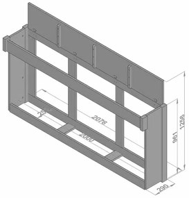 Rozkládací postel BONDI bílá s úložným prostorem a boxem pro matraci, masiv borovice