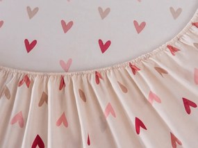 Prostěradlo z mikrovlákna SOFHEARTS krémové 90x200 cm