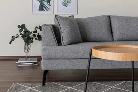 Hanah Home Rohová pohovka BOBO světle šedá pravá