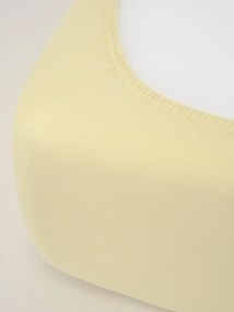 MK Lůžkoviny Jersey prostěradlo s elastanem Deluxe 140 × 200 cm – pastelově žlutá