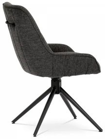 Jídelní konferenční židle tmavě šedá černé kovové nohy otočný mechanismus HC-535 GREY2