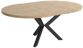 jídelní stůl rozkládací kulatý AGNES 100/138 cm - ø 100 cm/Egger - black pietra grigria