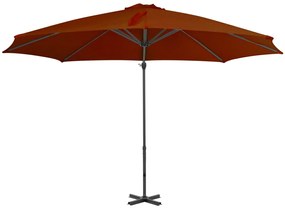 vidaXL Konzolový slunečník s hliníkovou tyčí terakotový 300 cm