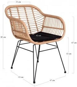Podsedák ALTURE k zahradní židli Trieste, Toledo 42x42 cm, tmavě šedý House Nordic 7051020