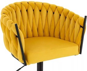 LuxuryForm DESIGN Židle NORDEN VELUR na černém kříži - žlutá